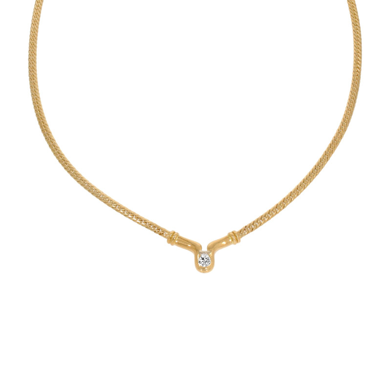 Colier, Aur Galben, 18k, cu Diamante, Cod Produs: 566464 » TezaurShop