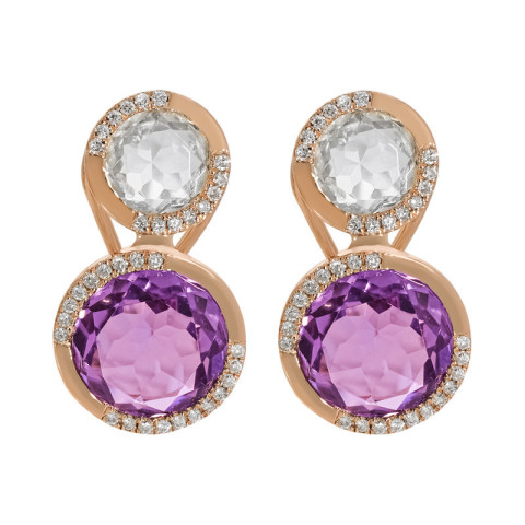 Cercei, Aur Roz, 18k, Cod Produs: 747052 » TezaurShop